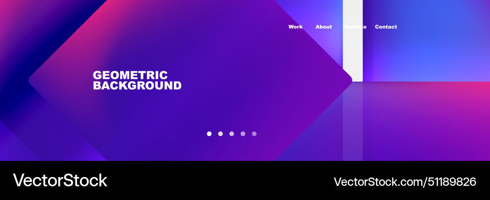 Geometric background in purple and blue gradient Vector Image