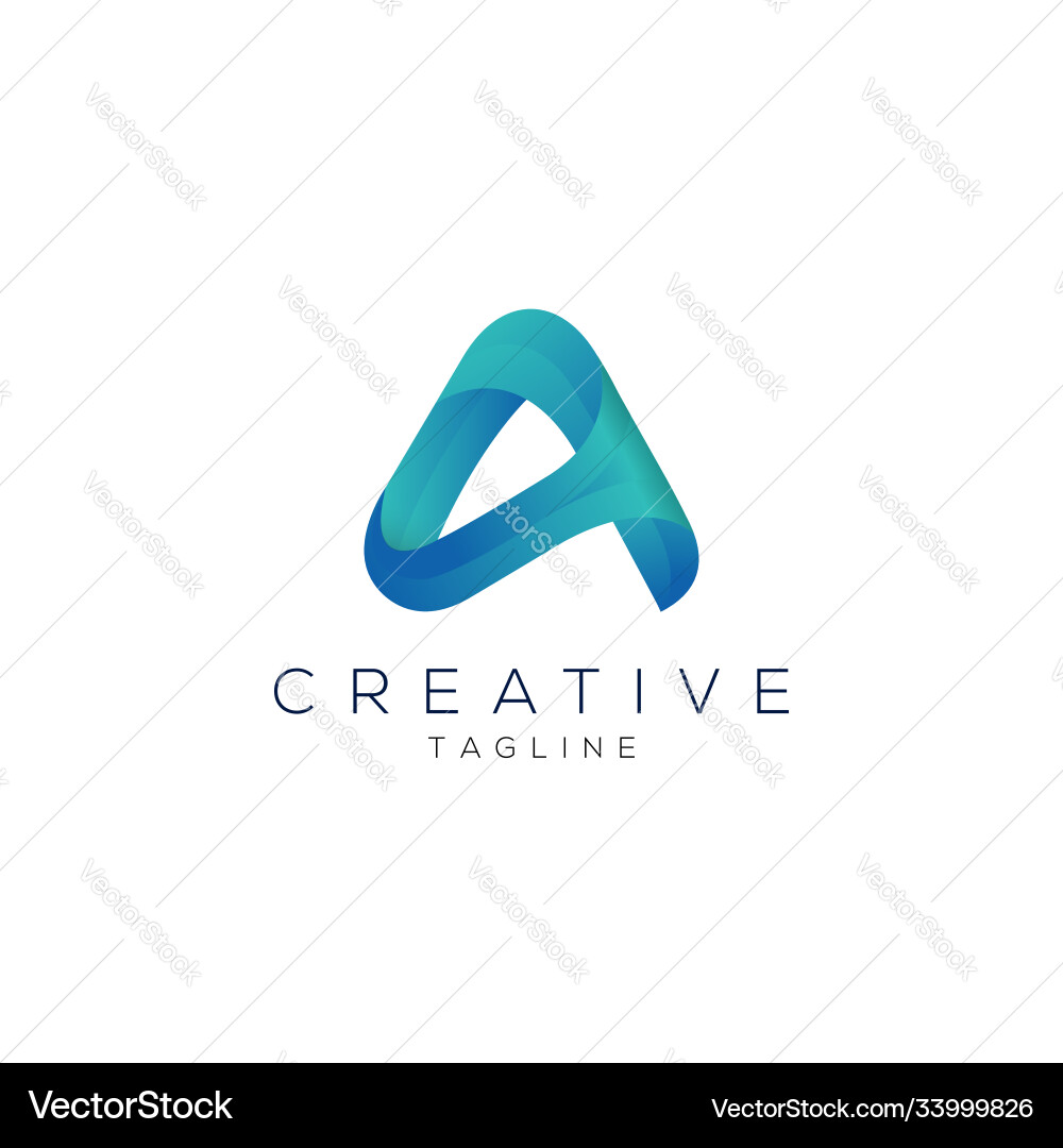 Letter a professional logo Royalty Free Vector Image