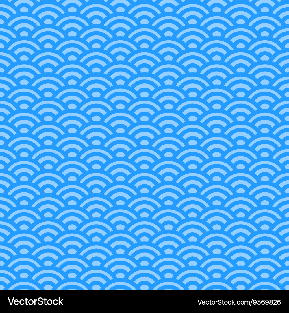 Light blue waves japanese pattern Royalty Free Vector Image