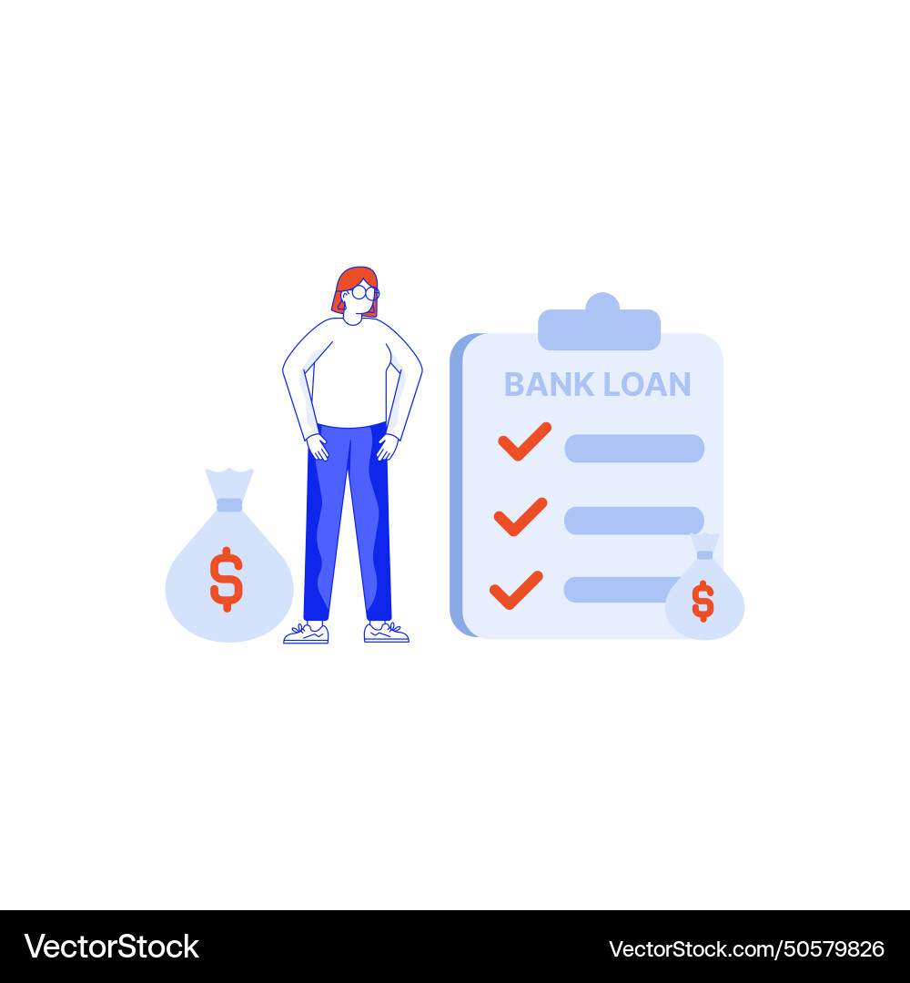 Loan money Royalty Free Vector Image - VectorStock