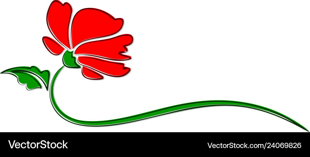 Logo red flower Royalty Free Vector Image - VectorStock