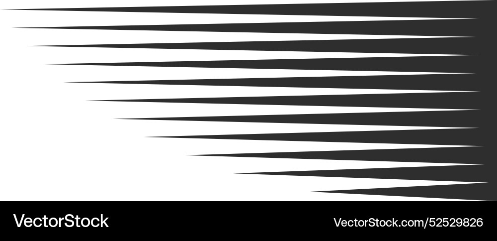 Motion lines fast speed comic black symbol Vector Image