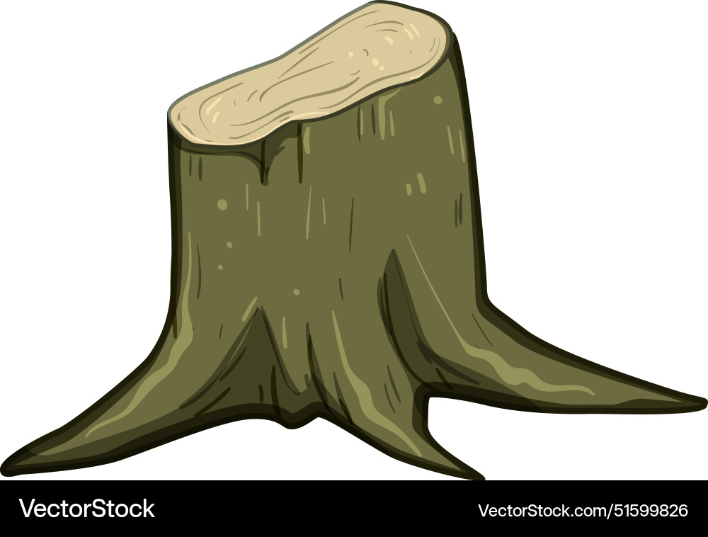 Old stump cartoon Royalty Free Vector Image - VectorStock