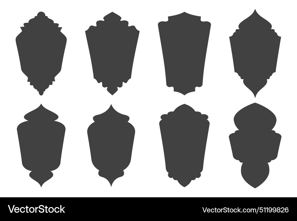 Ramadan frame with pattern islamic shapes Vector Image