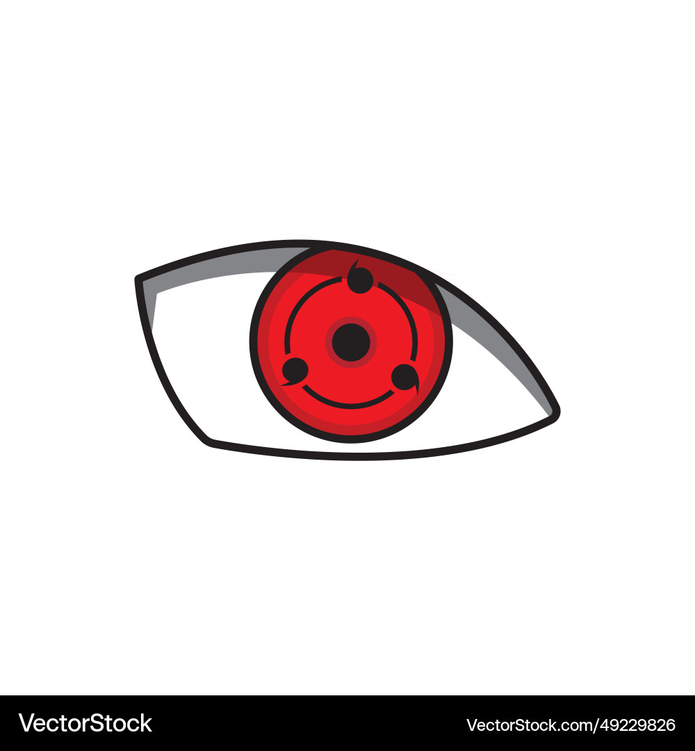 Sharingan Eye Icon - Anime Style Royalty Free Vector Image