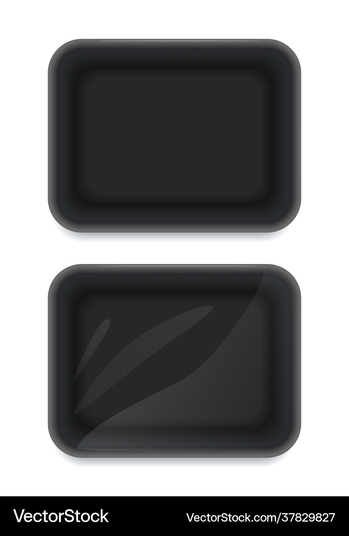 Black plastic disposable Royalty Free Vector Image