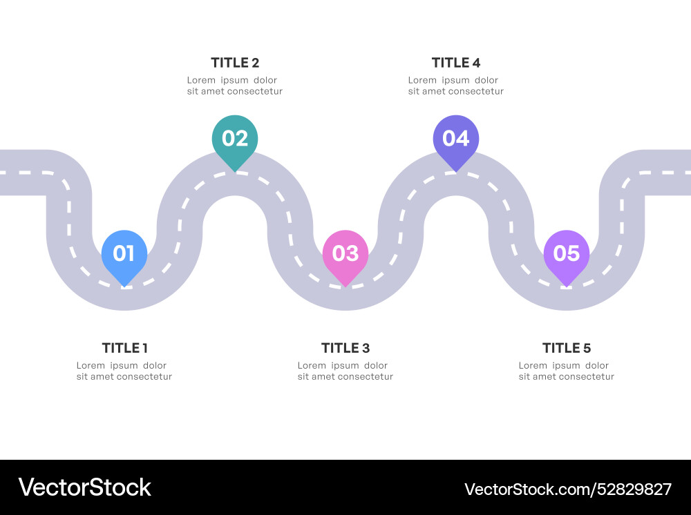 Comprehensive roadmap infographic strategic Vector Image