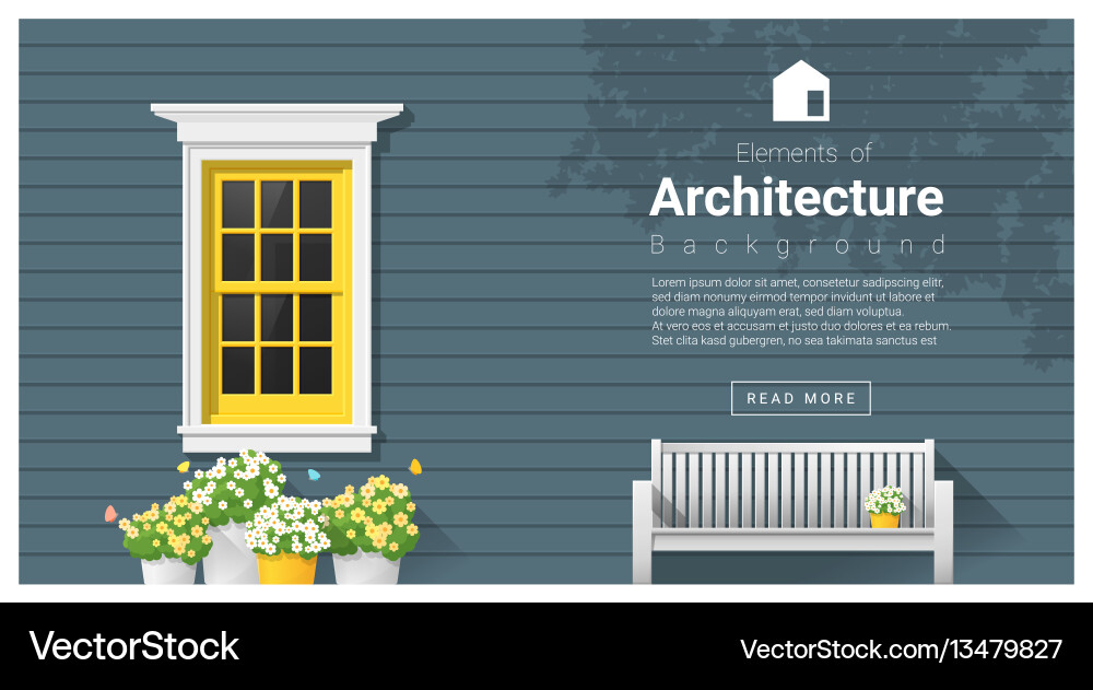 Elements of architecture window background 11 Vector Image