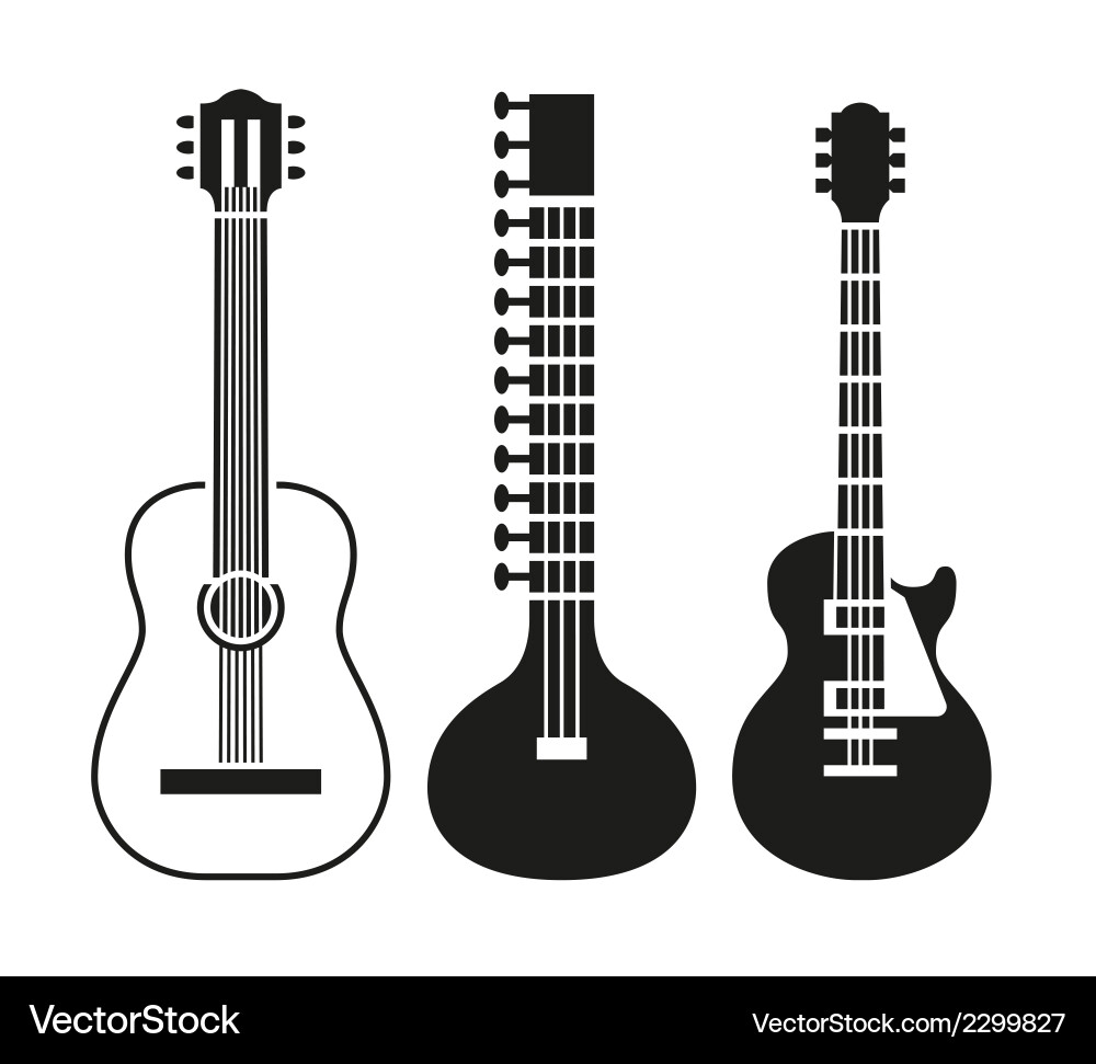 Guitar Royalty Free Vector Image - VectorStock
