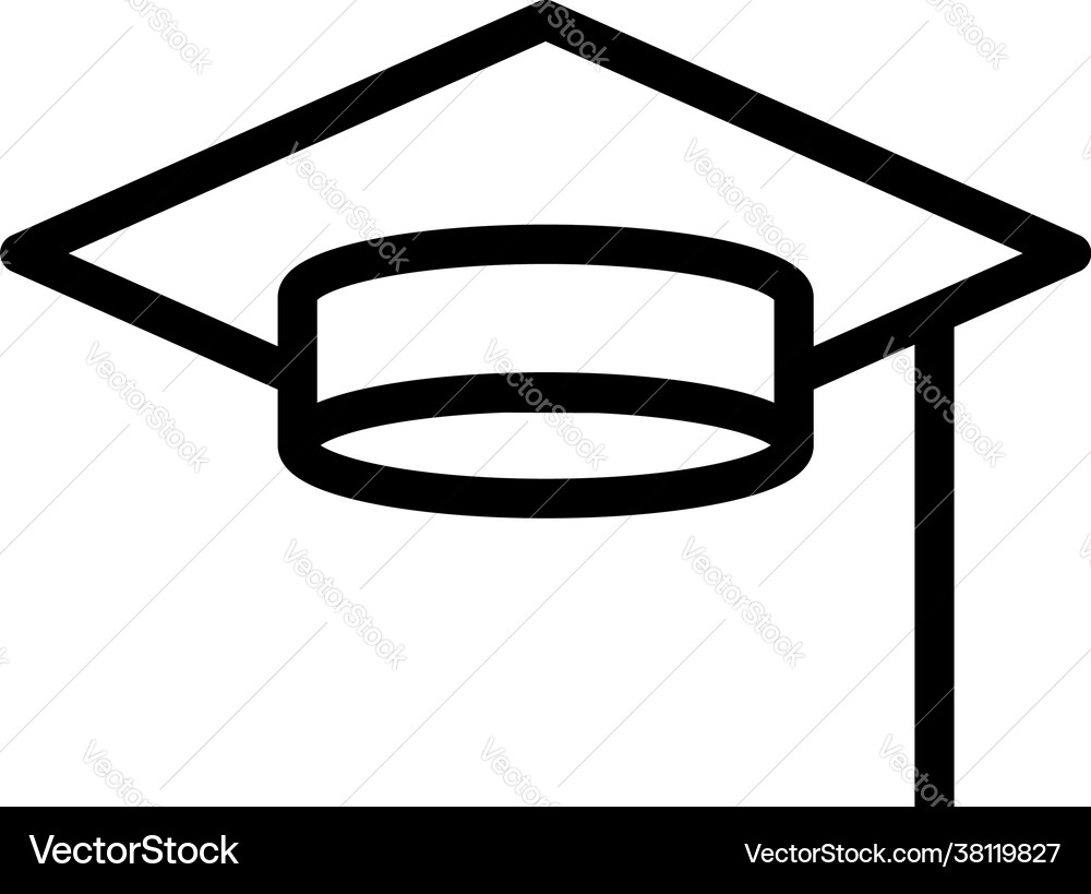 Icon graduation cap Royalty Free Vector Image - VectorStock