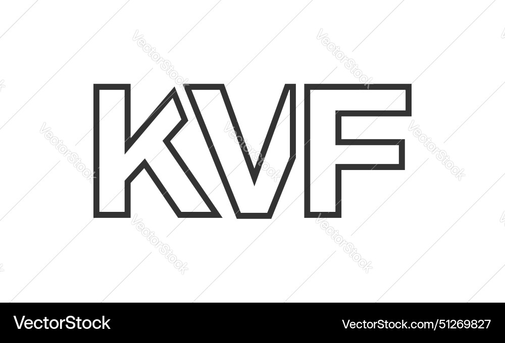 Kvf logo design template with strong and modern Vector Image