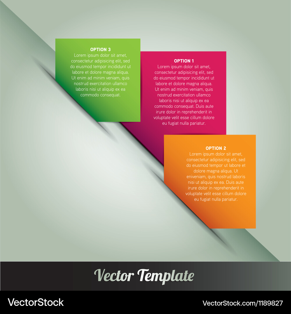 Options tab page template Royalty Free Vector Image