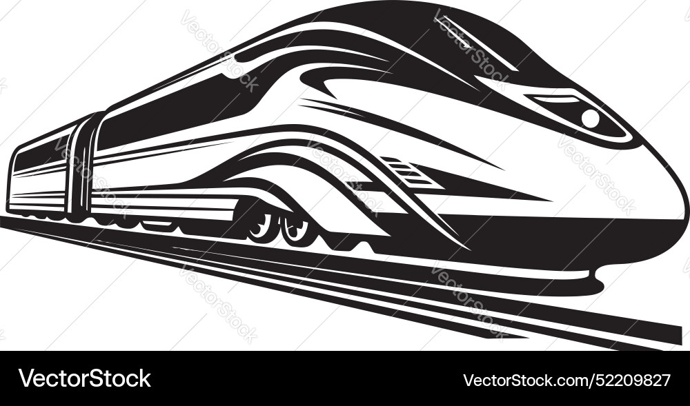 Rapid ripple dynamic emblem of high speed train Vector Image