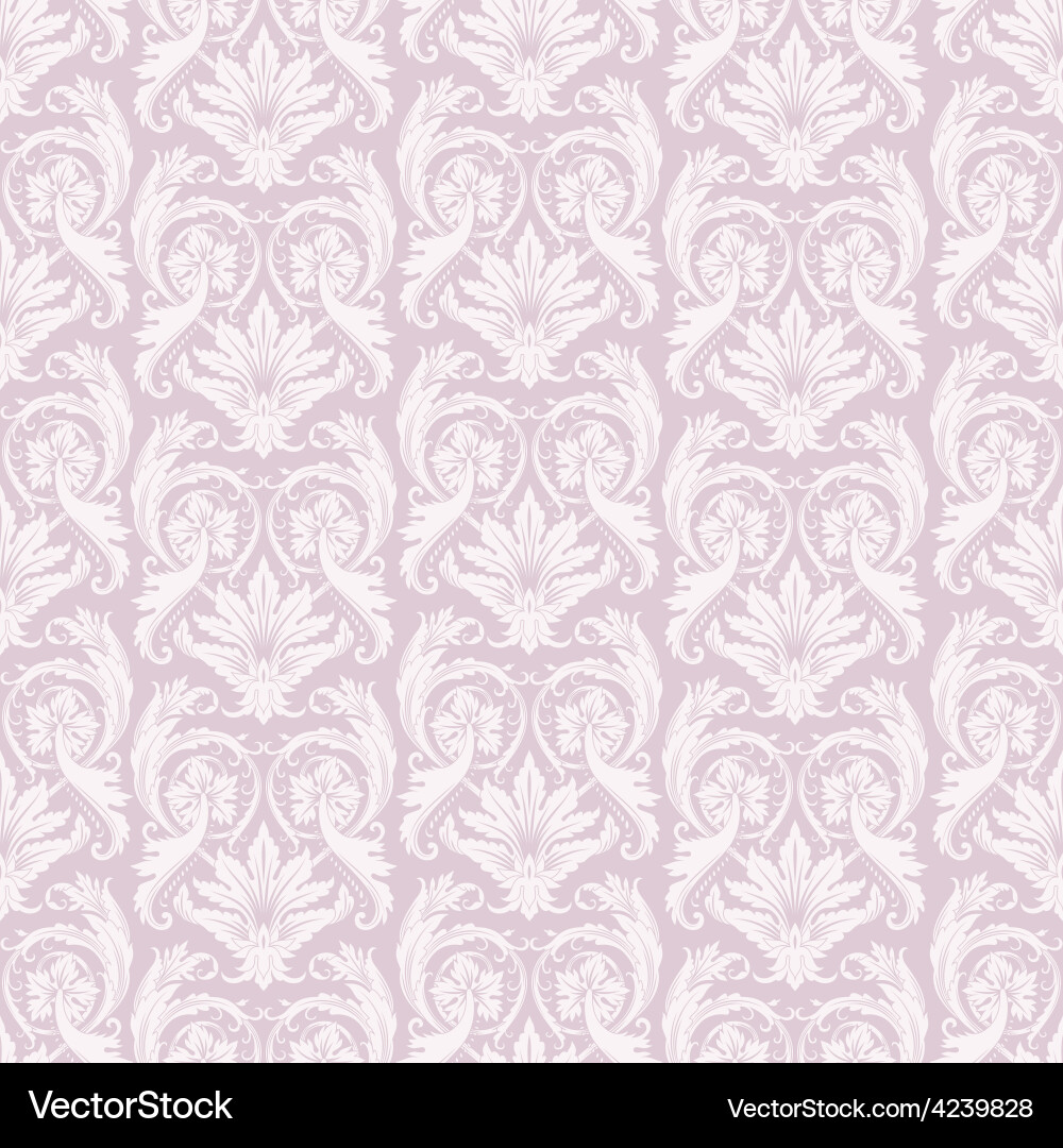 Baroque Floral Wallpaper Royalty Free Vector Image
