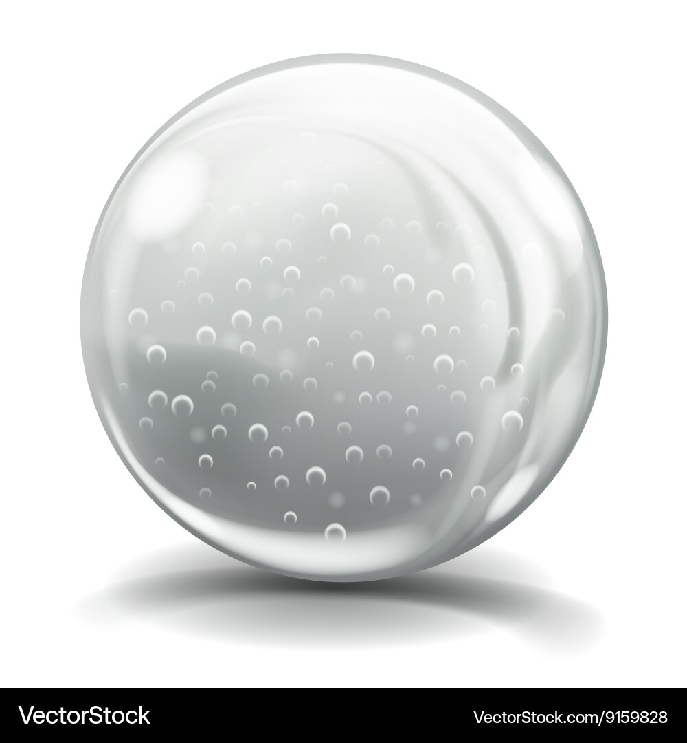 Große graue Glaskugel Lizenzfreies Vektorbild