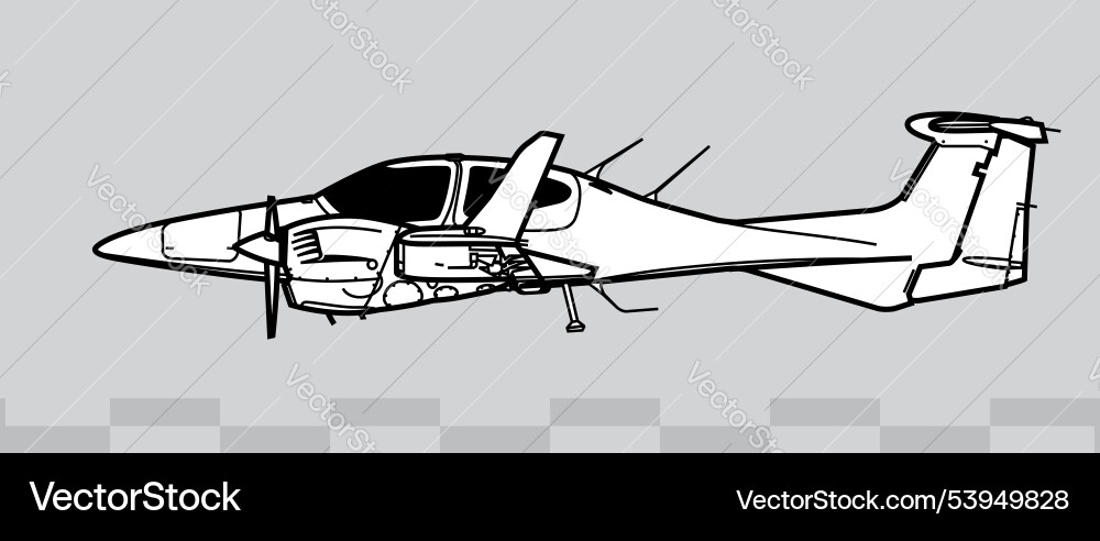 Diamond DA42 Twin Star Aircraft Royalty Free Vector Image