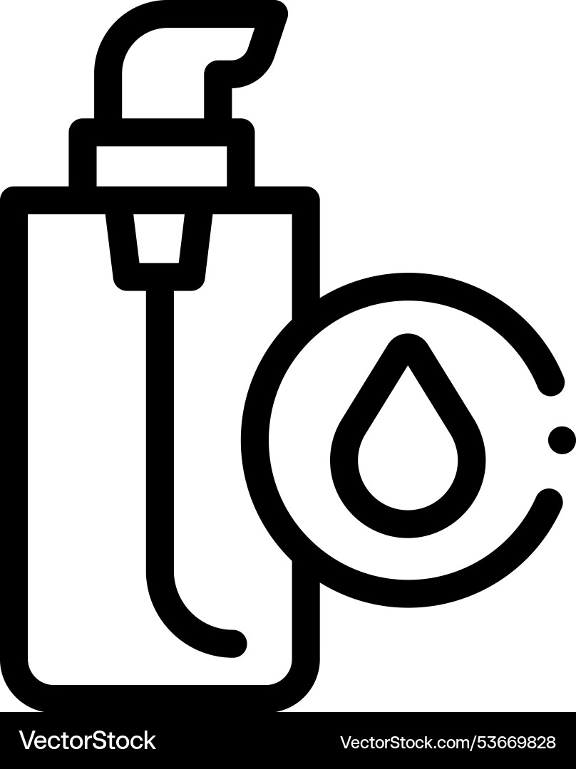 Face cream icon thin linear style design isolated Vector Image