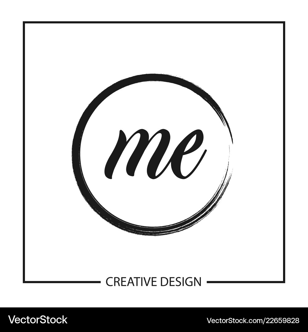Initial letter me logo template design Royalty Free Vector