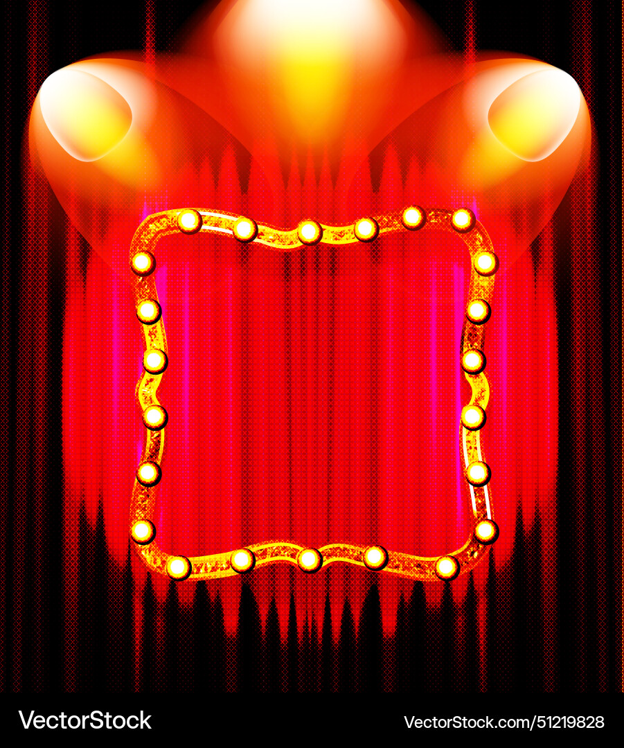 Shining red retro billboard Royalty Free Vector Image