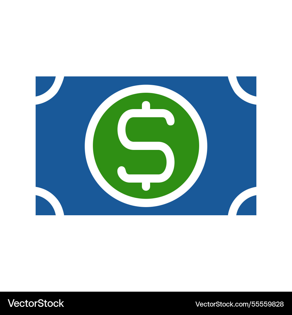 Stylized dollar bill graphic representation Vector Image