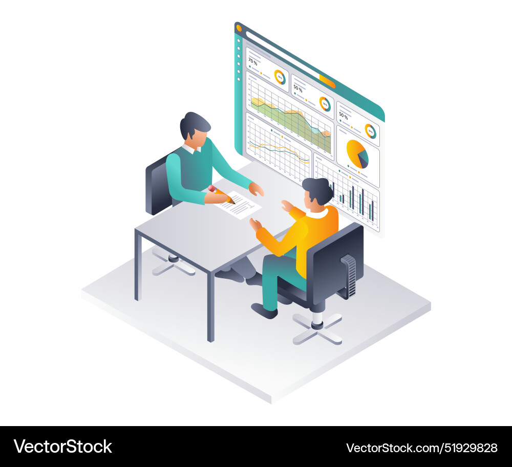 Trends shaping business data analysis strategies Vector Image