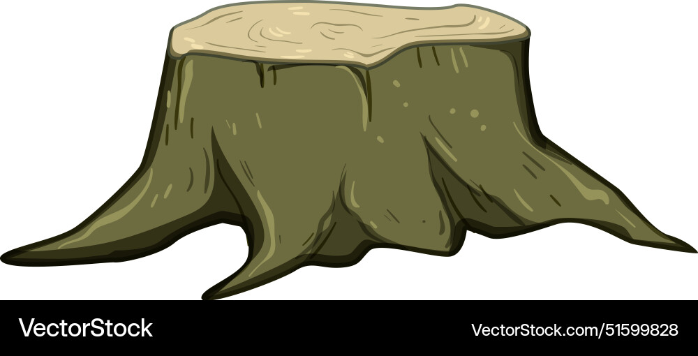 Wood stump cartoon Royalty Free Vector Image - VectorStock