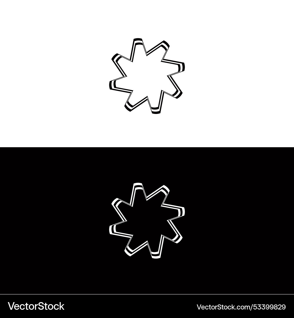 Black and white circle logo template design Vector Image