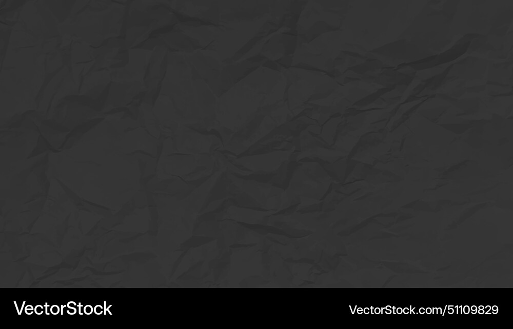 Black clean crumpled paper Royalty Free Vector Image