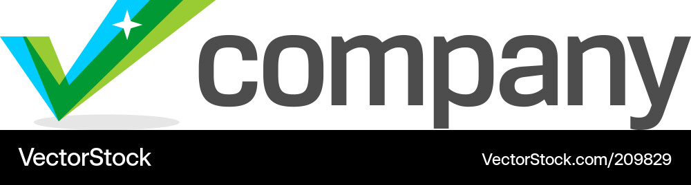 Business check mark logo Royalty Free Vector Image