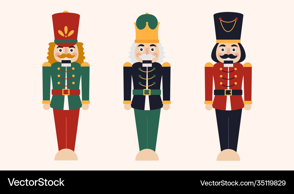 Christmas nutcrackers Royalty Free Vector Image
