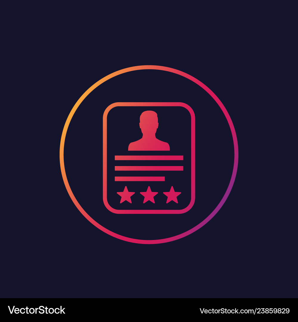 Employee review icon Royalty Free Vector Image