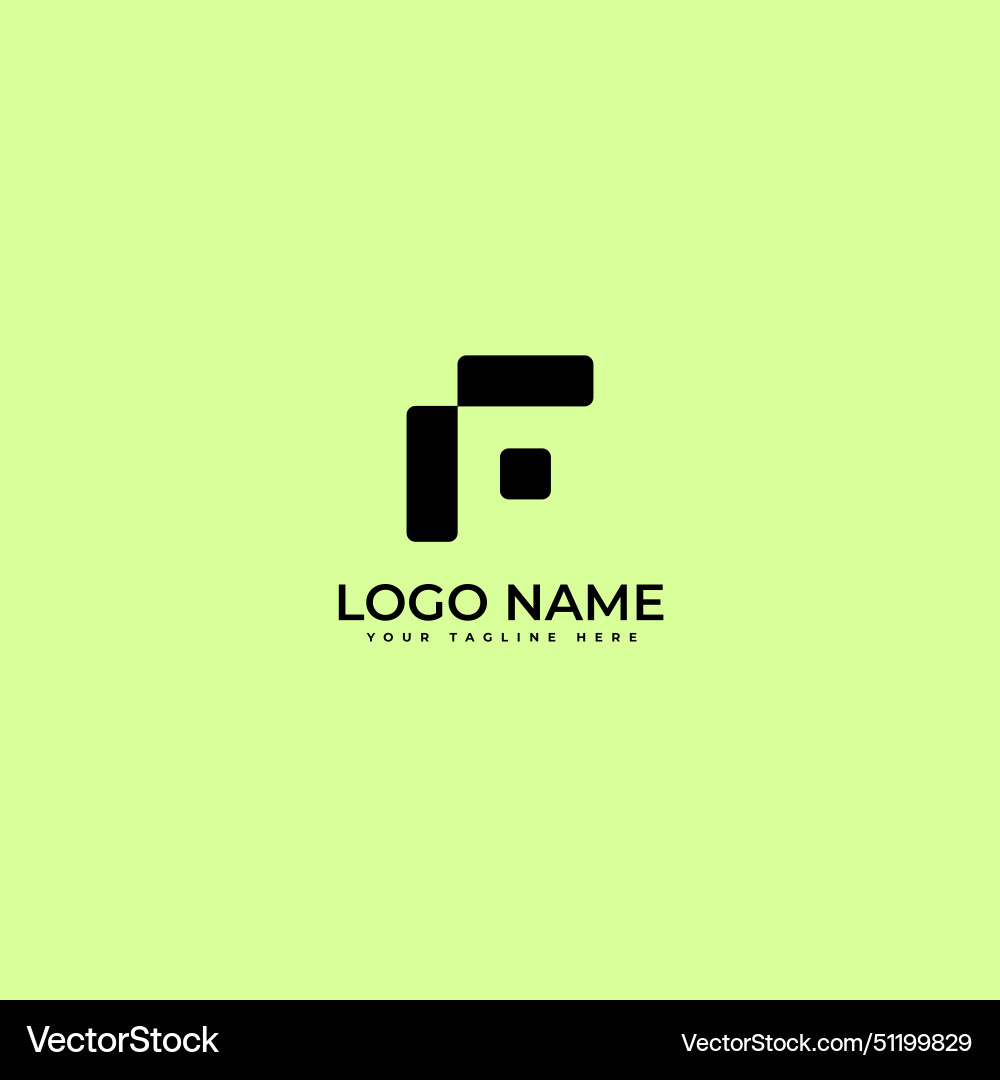 Modern minimal f letter logo design concepts Vector Image