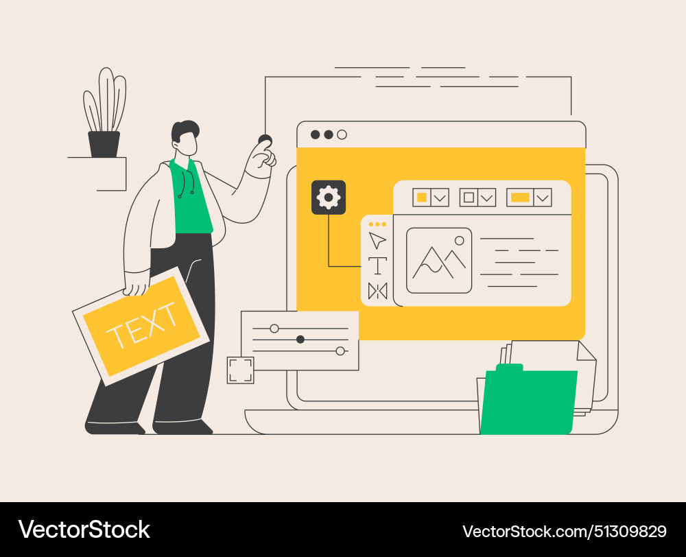 Typography abstract concept Royalty Free Vector Image