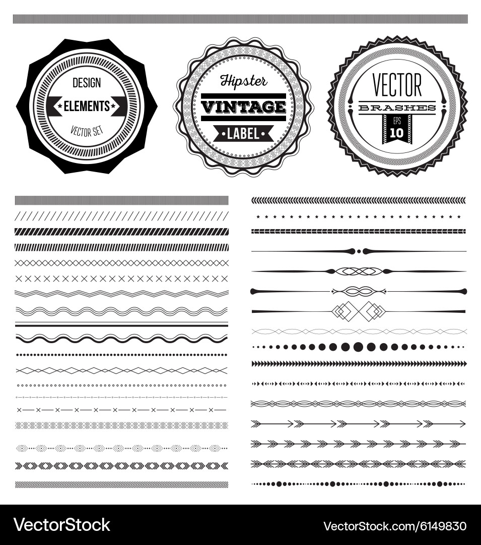 Big set of dividers for web design Royalty Free Vector Image