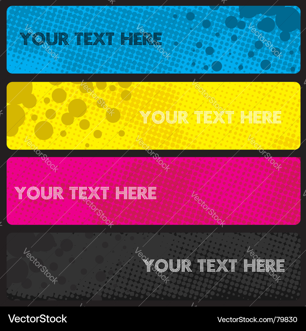 Cmyk banners Royalty Free Vector Image - VectorStock