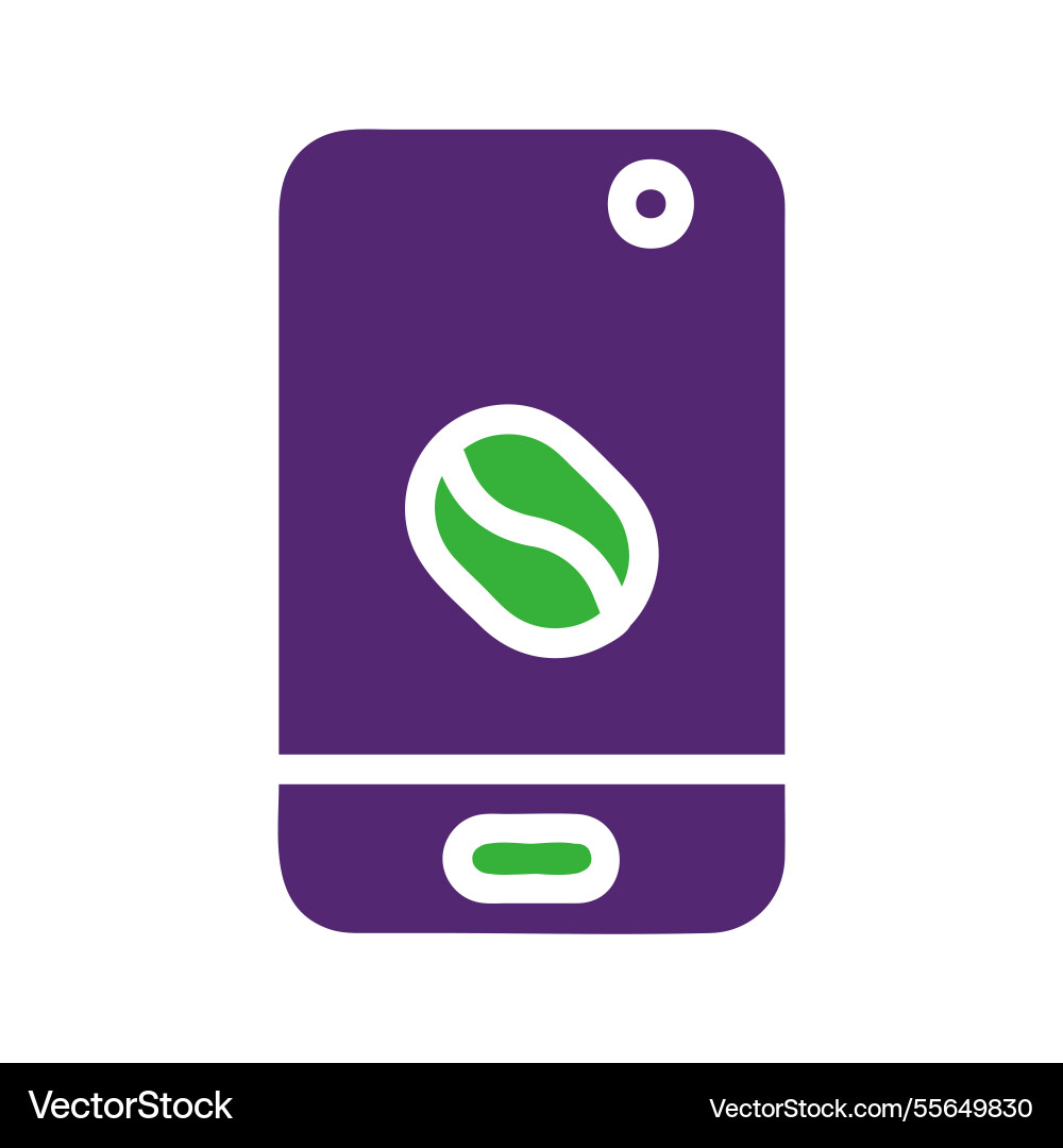 Coffee bean app icon for mobile applications Vector Image