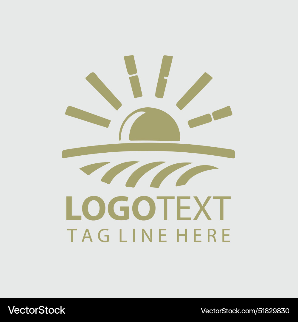 Farm view logo Royalty Free Vector Image - VectorStock