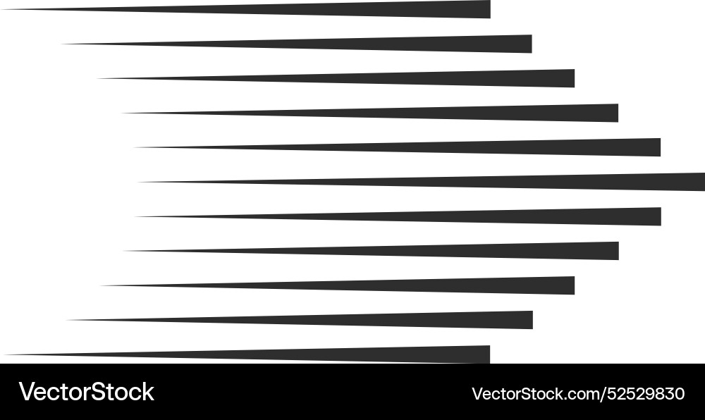 Fast speed comic lines forward motion black Vector Image