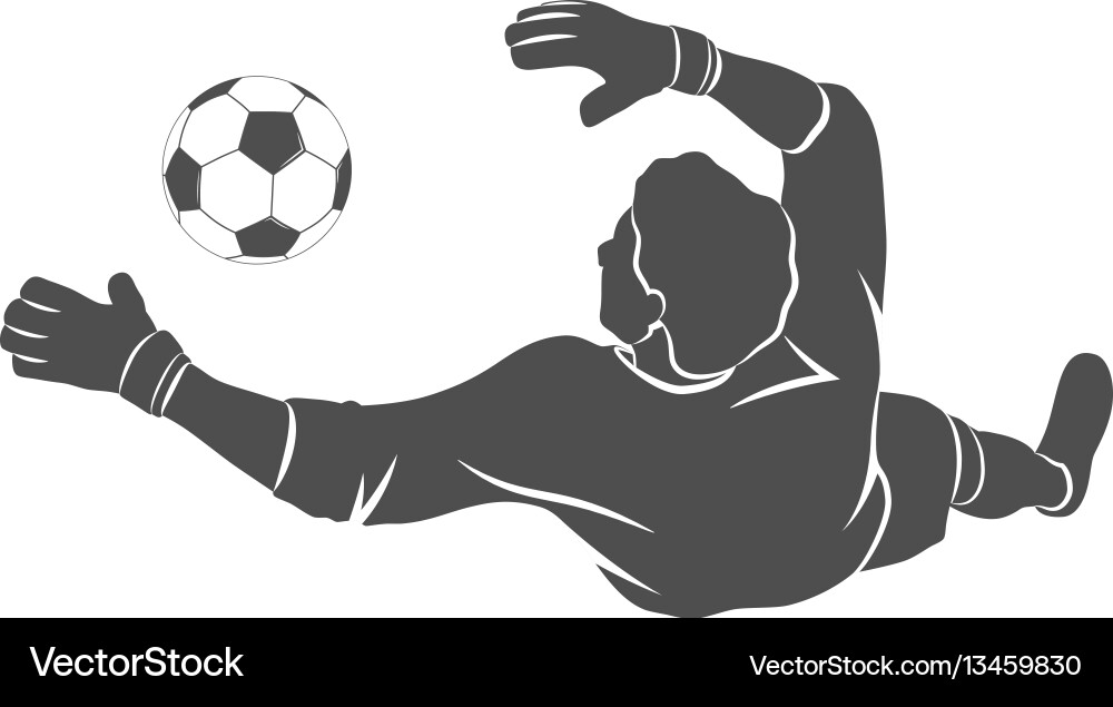 Goalkeeper ball icon Royalty Free Vector Image