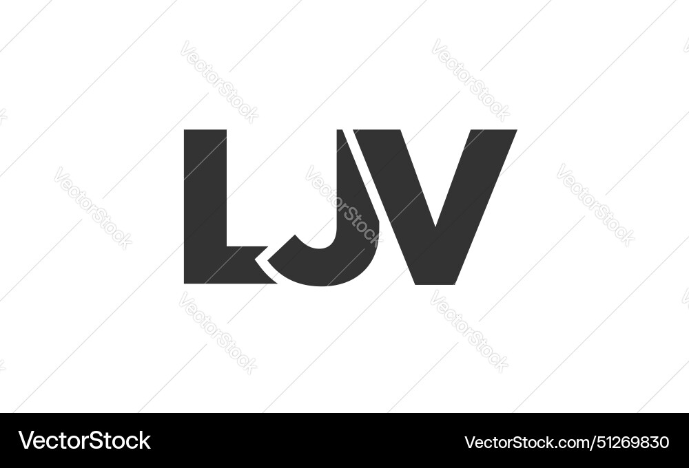 Ljv logo design template with strong and modern Vector Image