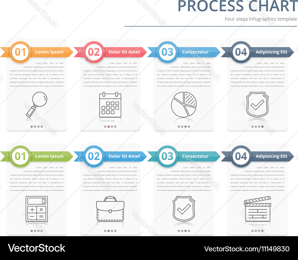 Prozessdiagramm Lizenzfreies Vektorbild - VectorStock