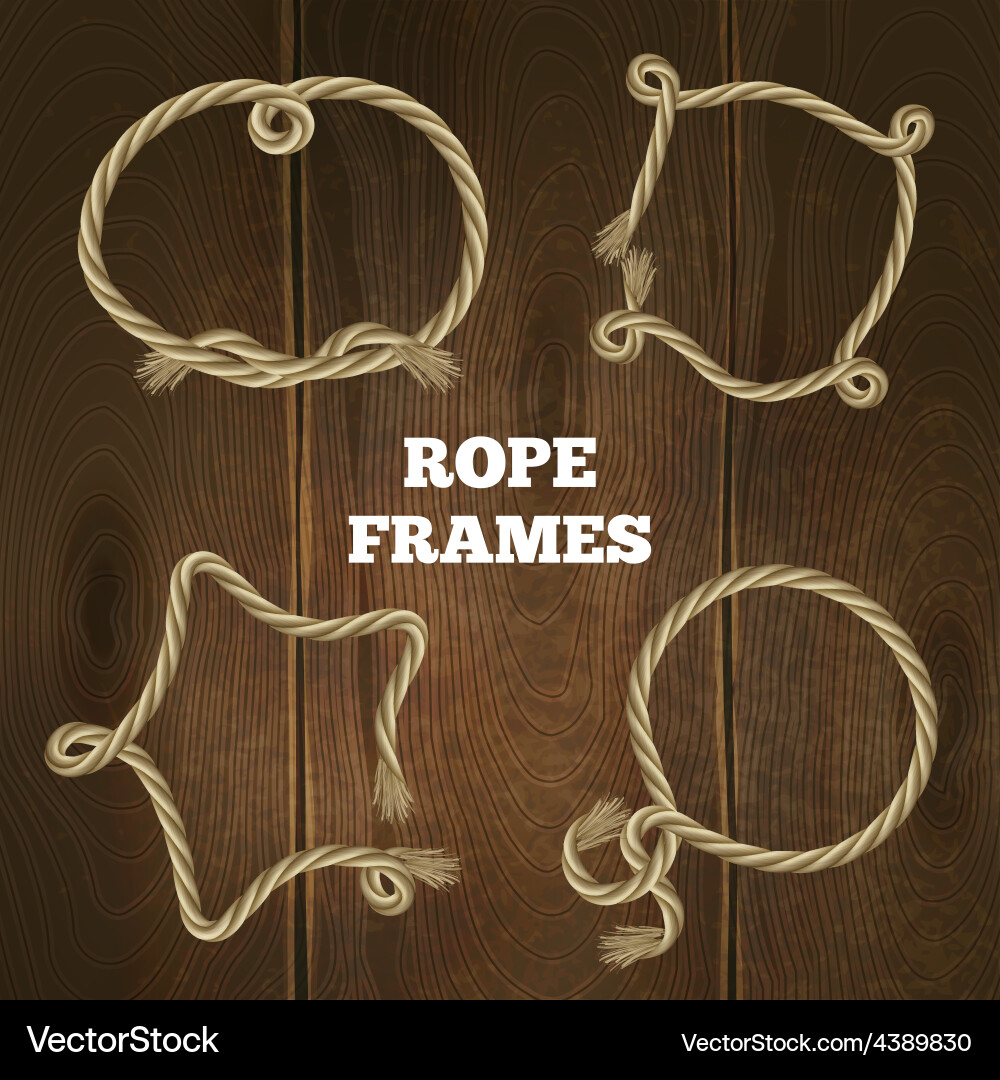 Rope frames set Royalty Free Vector Image - VectorStock