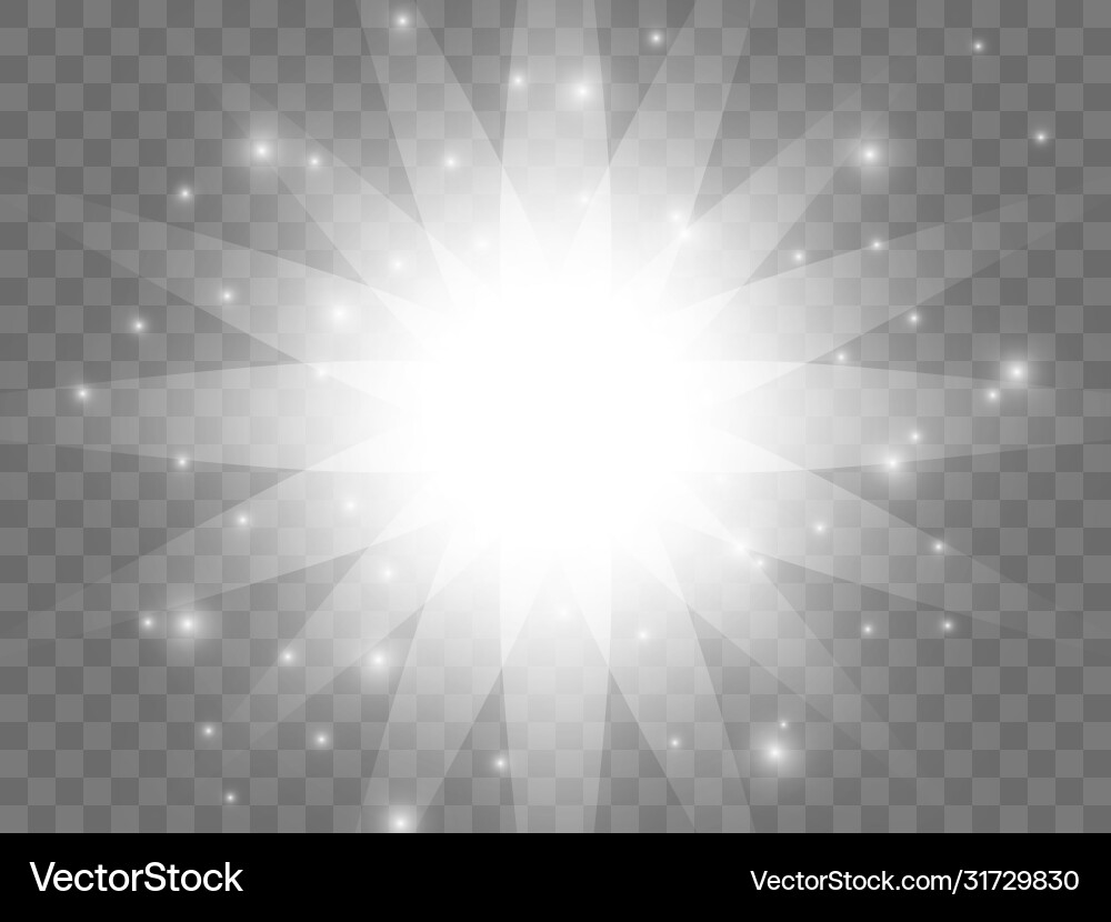 Sunlight on a transparent background Royalty Free Vector