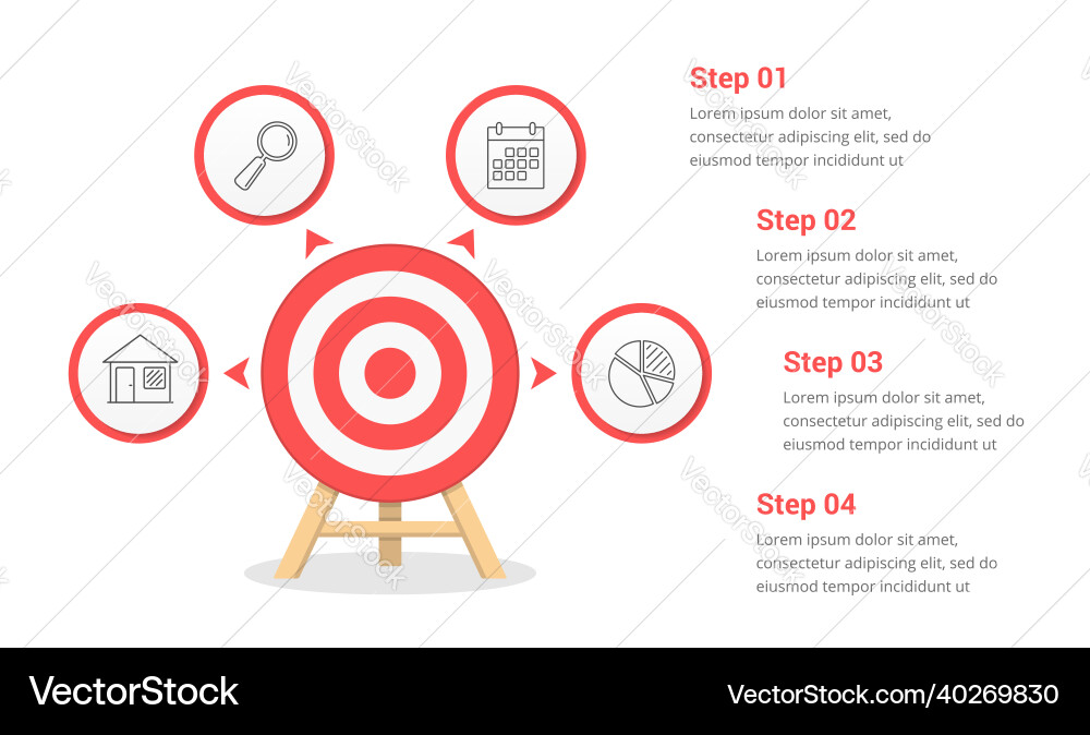 Target infographics Royalty Free Vector Image - VectorStock