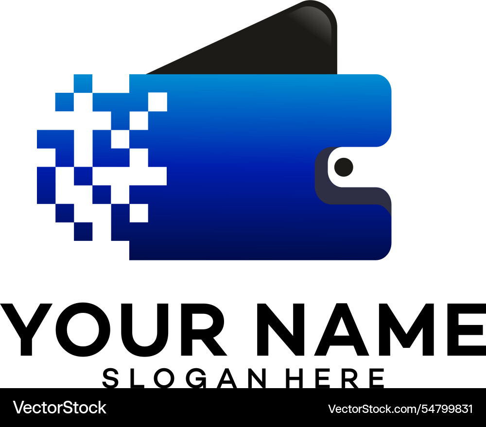 Fast pay credit card logo template design Vector Image