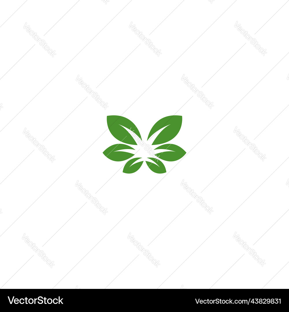Green leaf organic logo Royalty Free Vector Image