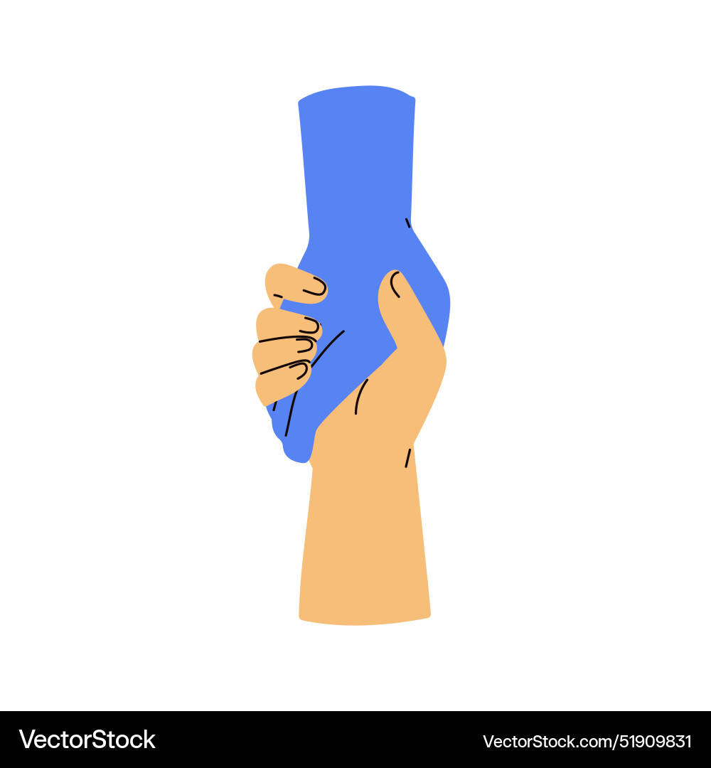 Helping hand holding supporting giving rescue Vector Image