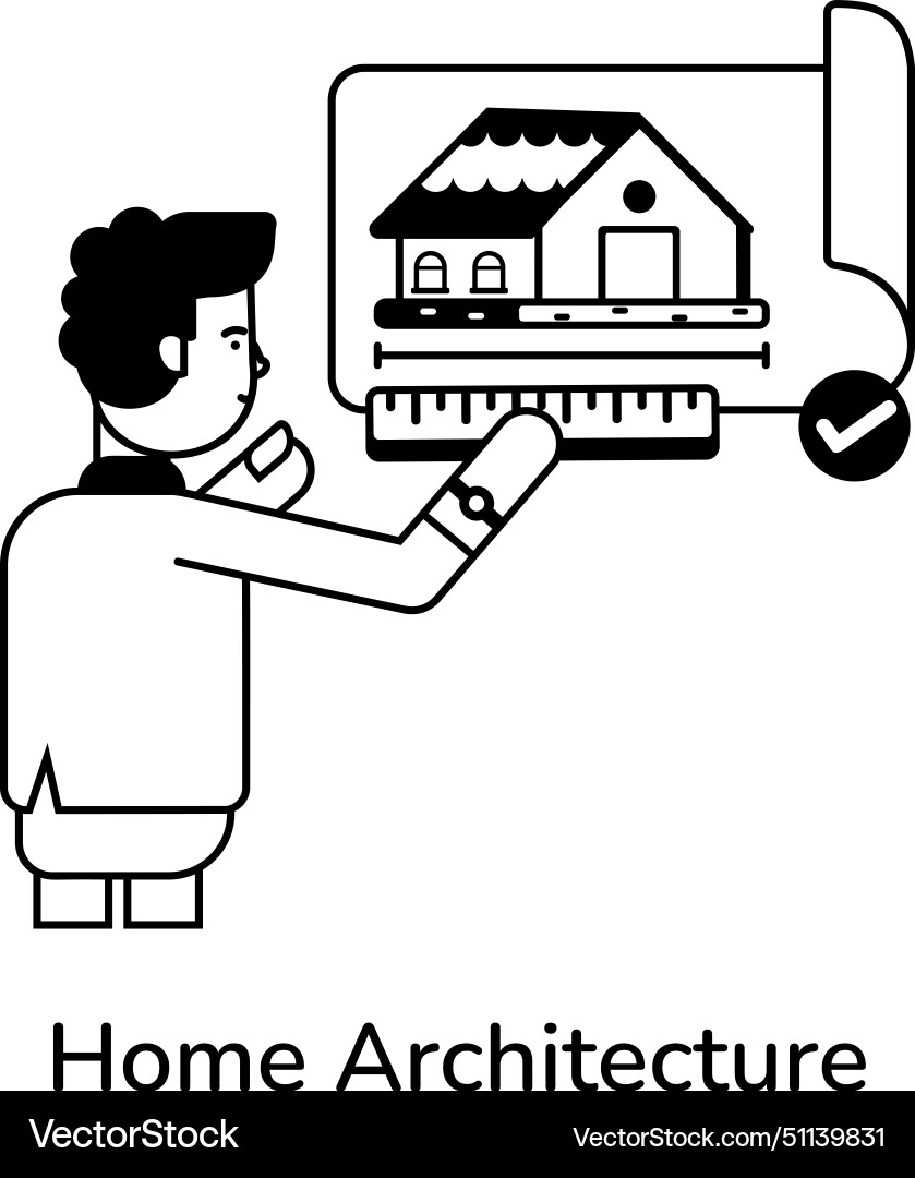 Home architecture Royalty Free Vector Image - VectorStock