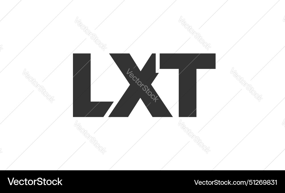 Lxt logo design template with strong and modern Vector Image