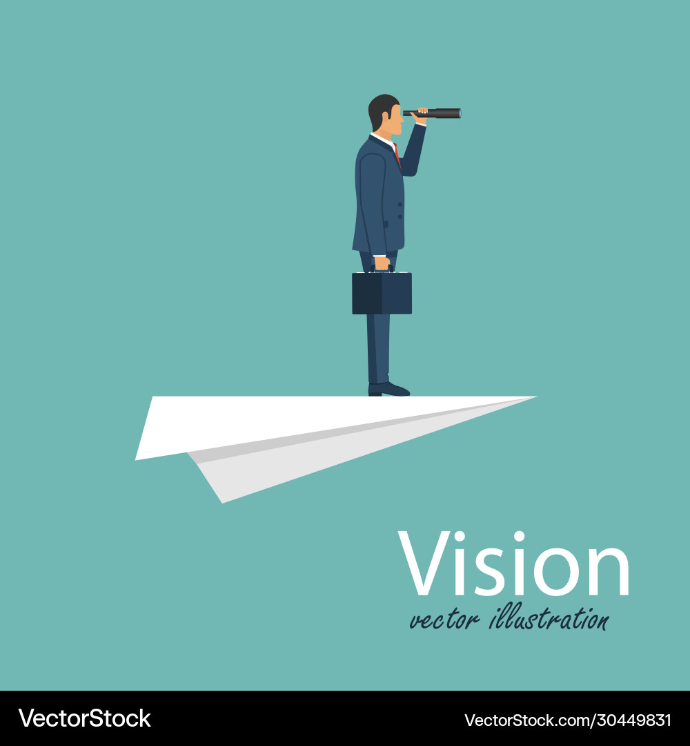 Vision concept symbol leadership business Vector Image
